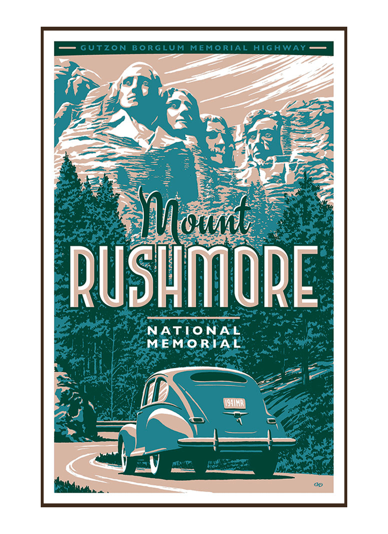 Rushmore Poster Mount Rushmore South Dakota USA President Travel Art